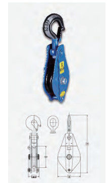 Zinc Plated Standard Reeve Block 2 - 5 Sheaves With Hook