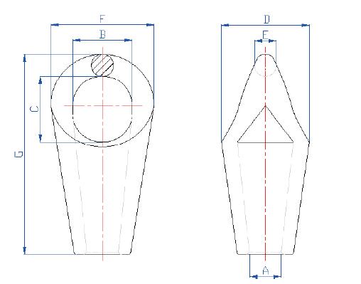 EN 13411-4 70mm Wire Rope Sling Assembly , 5:1 Short Bow Socket