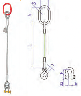 Flemish Eye Sleeve Thimble Wire Rope Sling Assembly 1670 MPa Strength
