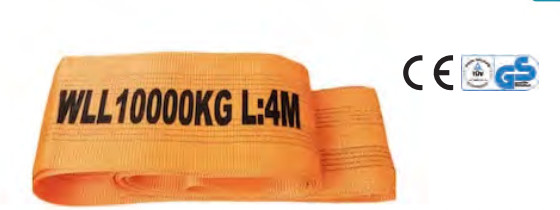 100% polyester Endless Webbing Sling Acid Resistance Single Layer 10 Ton