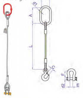 Flemish Eye Sleeve Thimble Wire Rope Sling Assembly 1670 MPa Strength