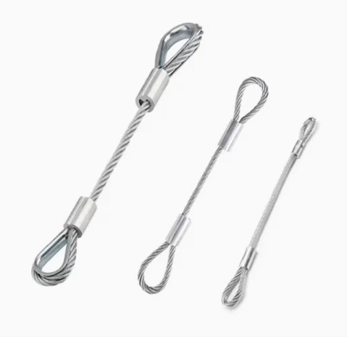 30mm Swaged Wire Rope Sling Steel Core With Soft Eye Flemish Eye Or ...