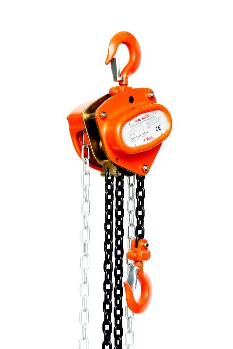 Grade 80 Alloy Steel CK Chain Pulley Blocks , 4:1 1 Tonne Chain Hoist